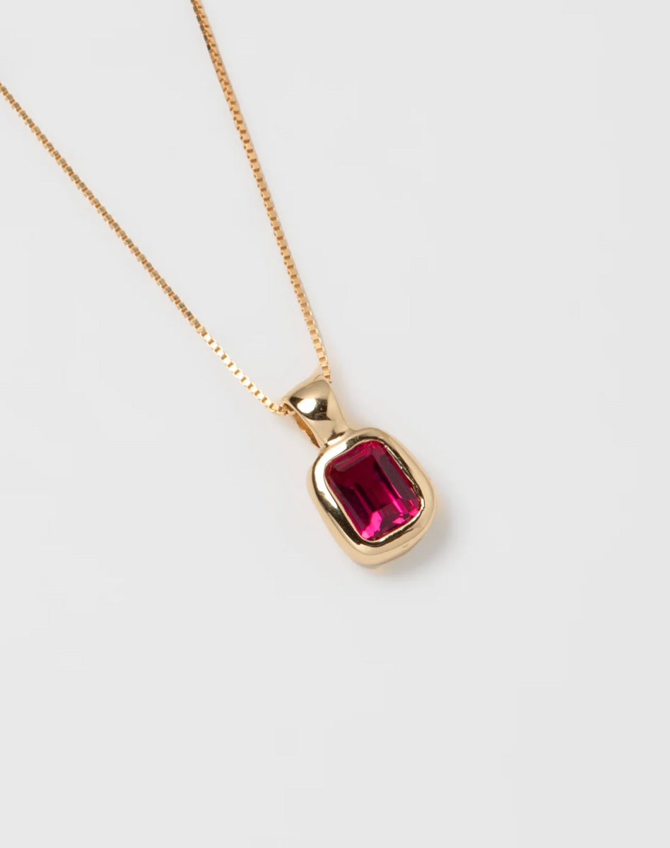 Gold and Ruby Freya Necklace – Prism Seattle